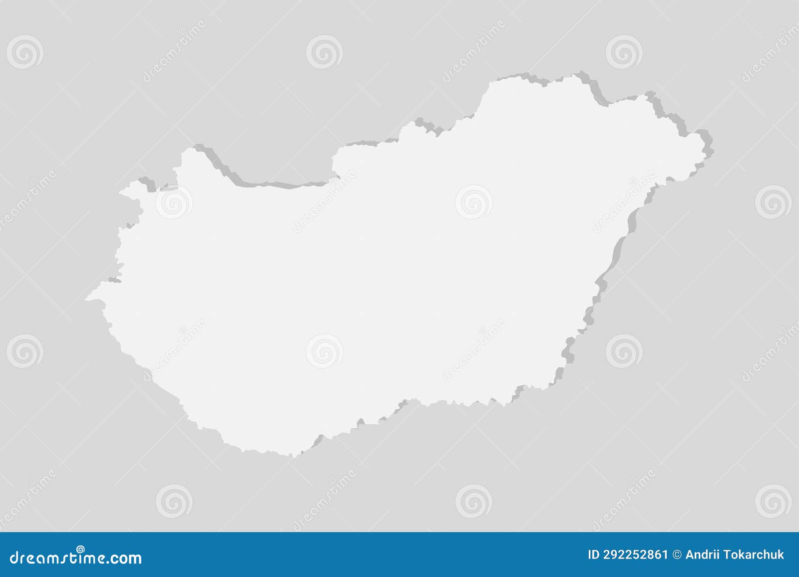 Minimal White Map Hungary, Template Europe Country Stock Vector ...