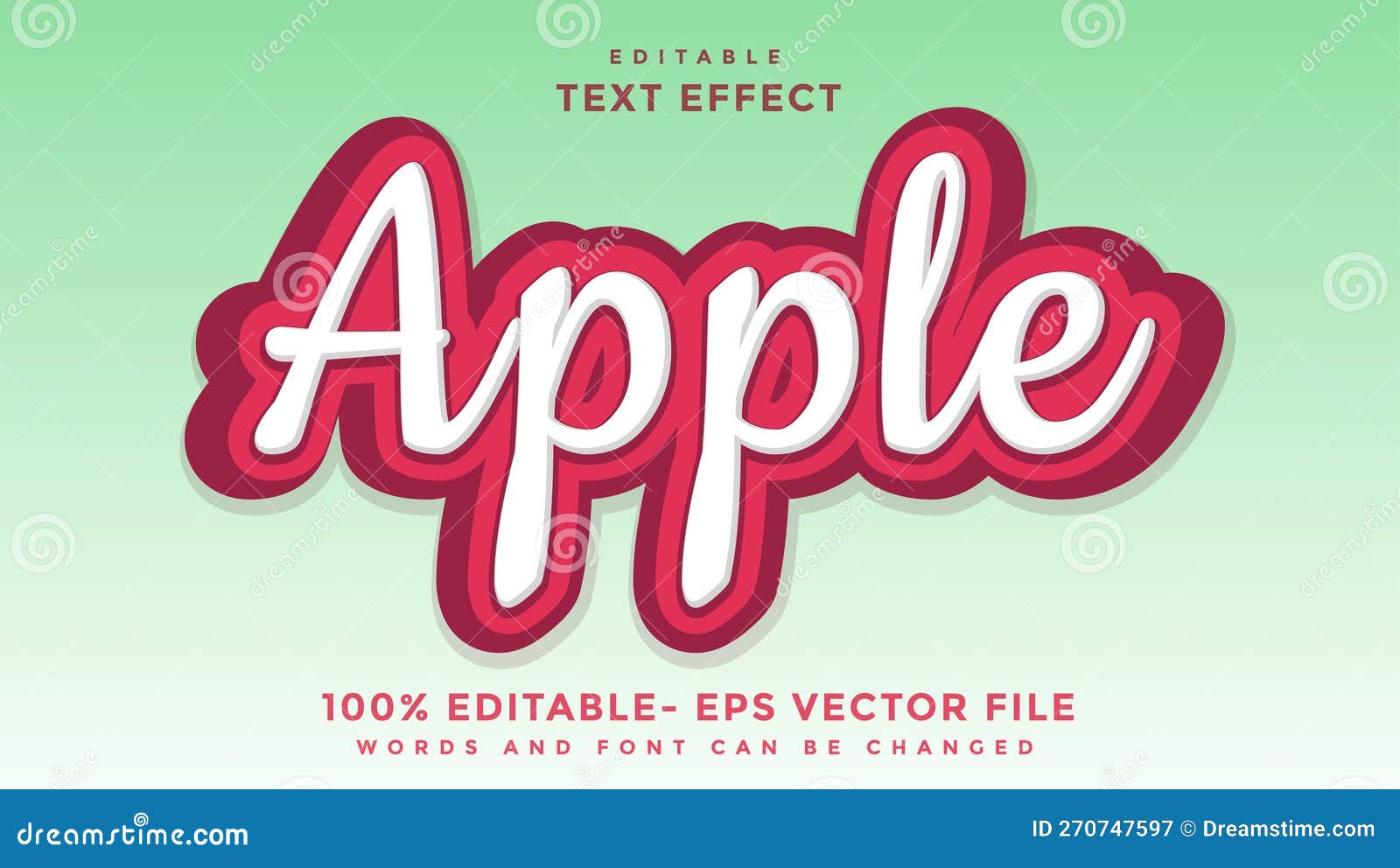 Minimal Word Apple Editable Text Effect Design, Effect Saved in Graphic ...