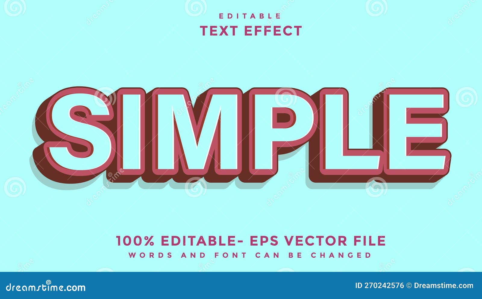 Minimal Word Simple Editable Text Effect Design Template, Effect Saved ...
