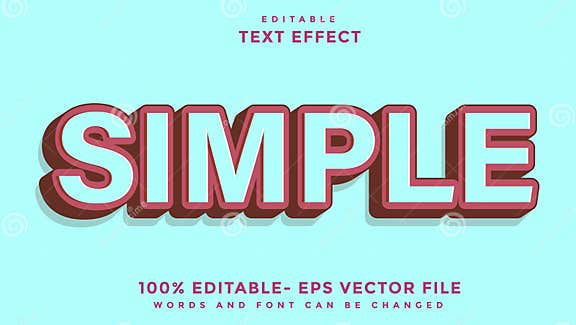 Minimal Word Simple Editable Text Effect Design Template, Effect Saved ...