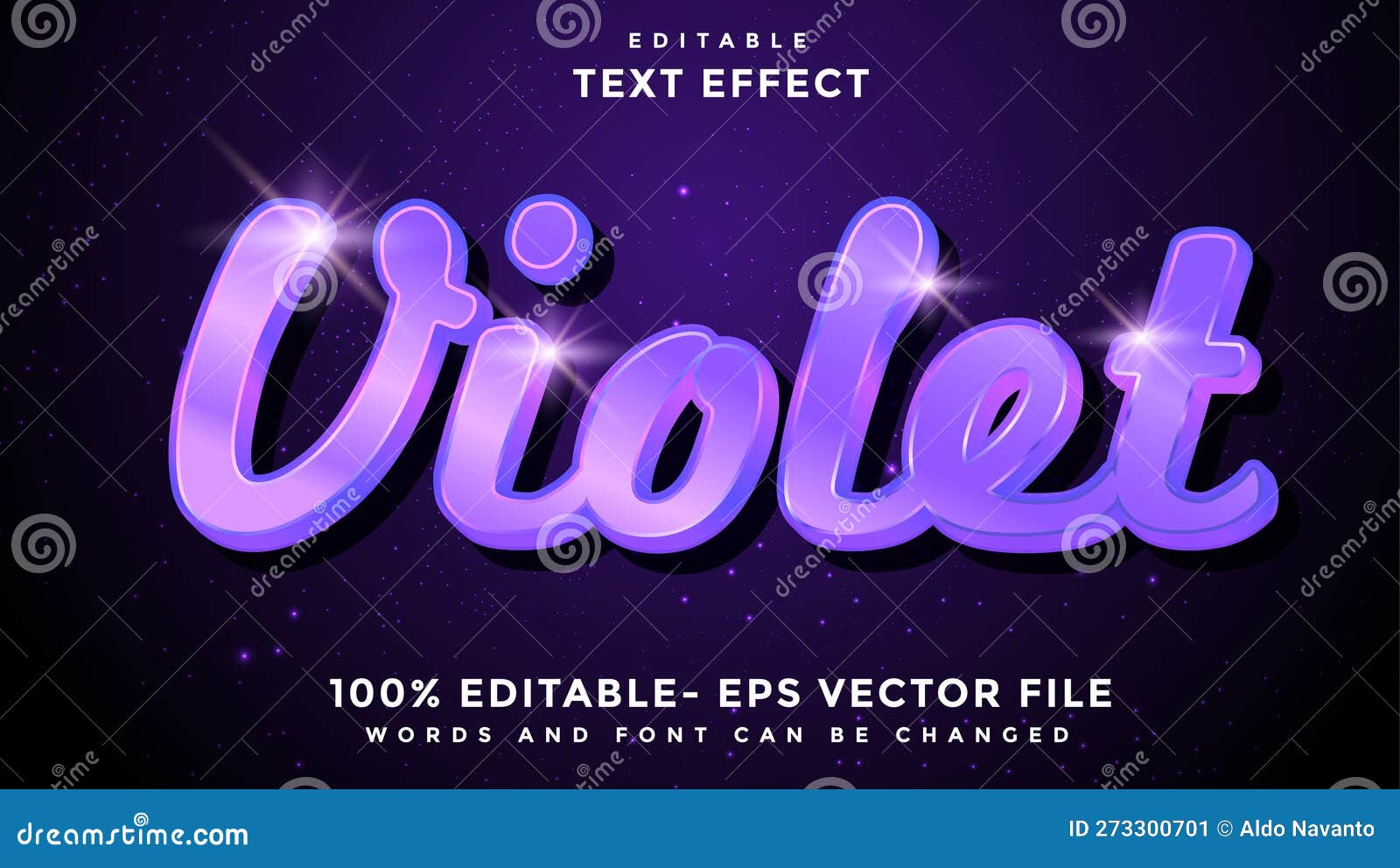 Minimal Word Violet Editable Text Effect Design, Effect Saved in ...
