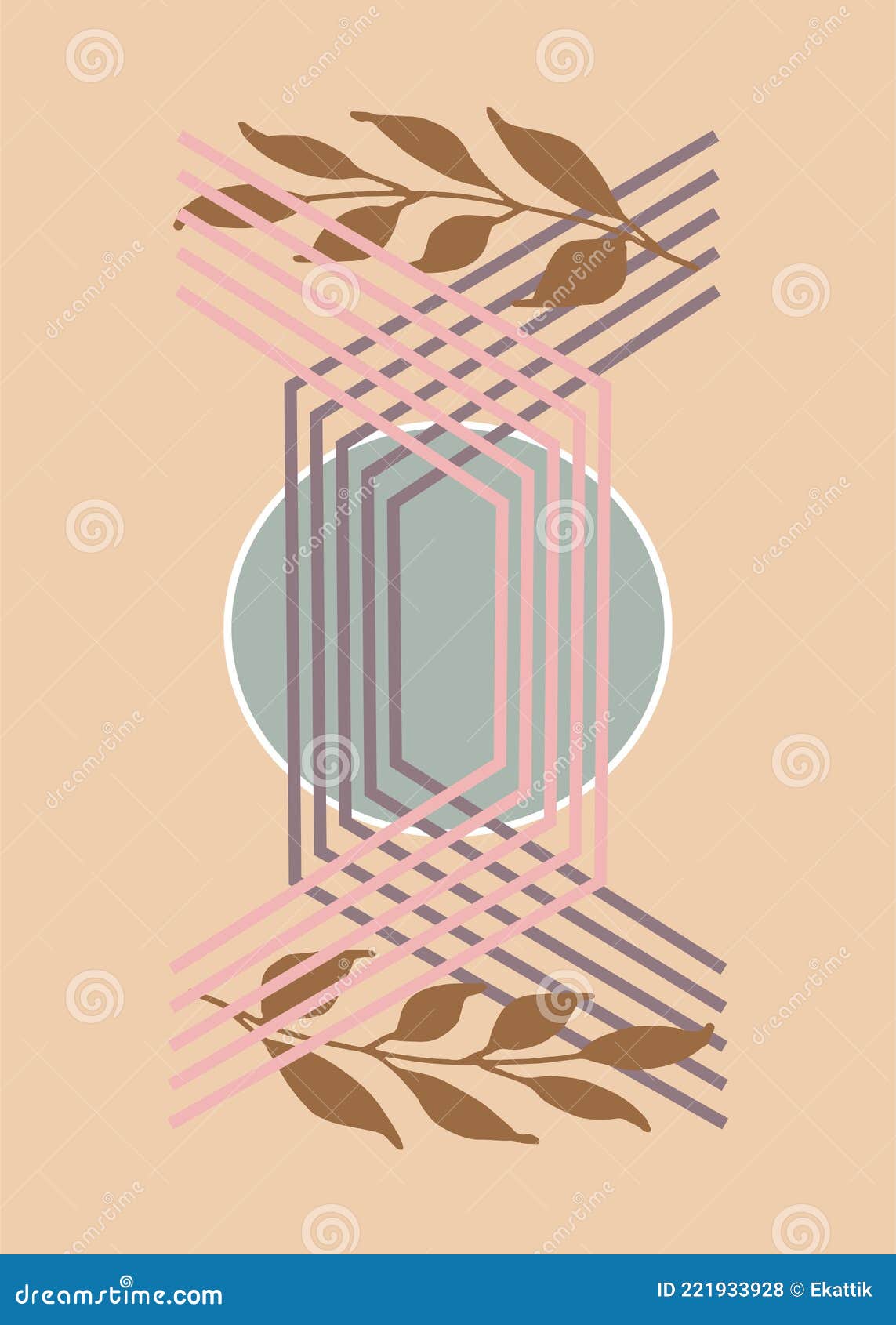 Artistic Abstract Poster. Minimalism, Vector, Modern, Wall Decor. Stock ...