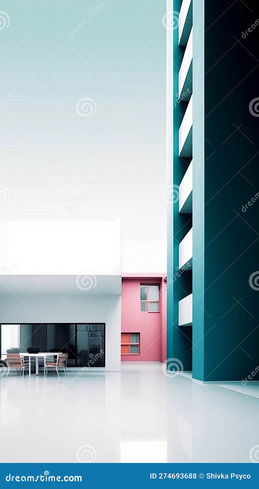 Minimalism Clean and Bright Color Wide Area Generative AI Stock ...