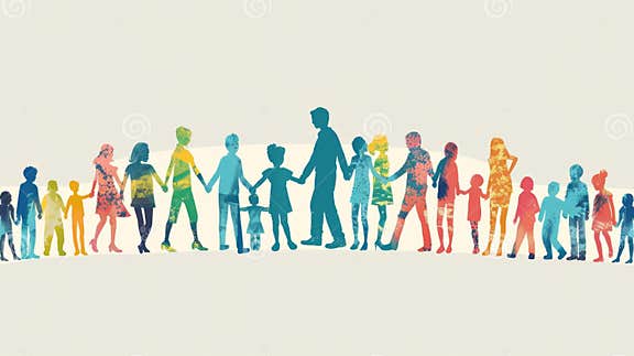 Minimalism Emphasizing the Importance of Community Bonds Stock Image ...