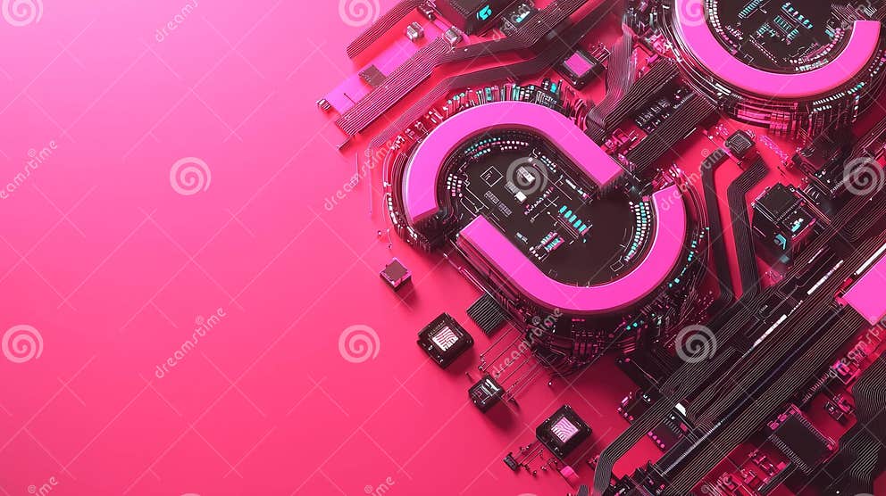 Minimalist 3D Banner Featuring Algorithm Symbol and Technology Design ...