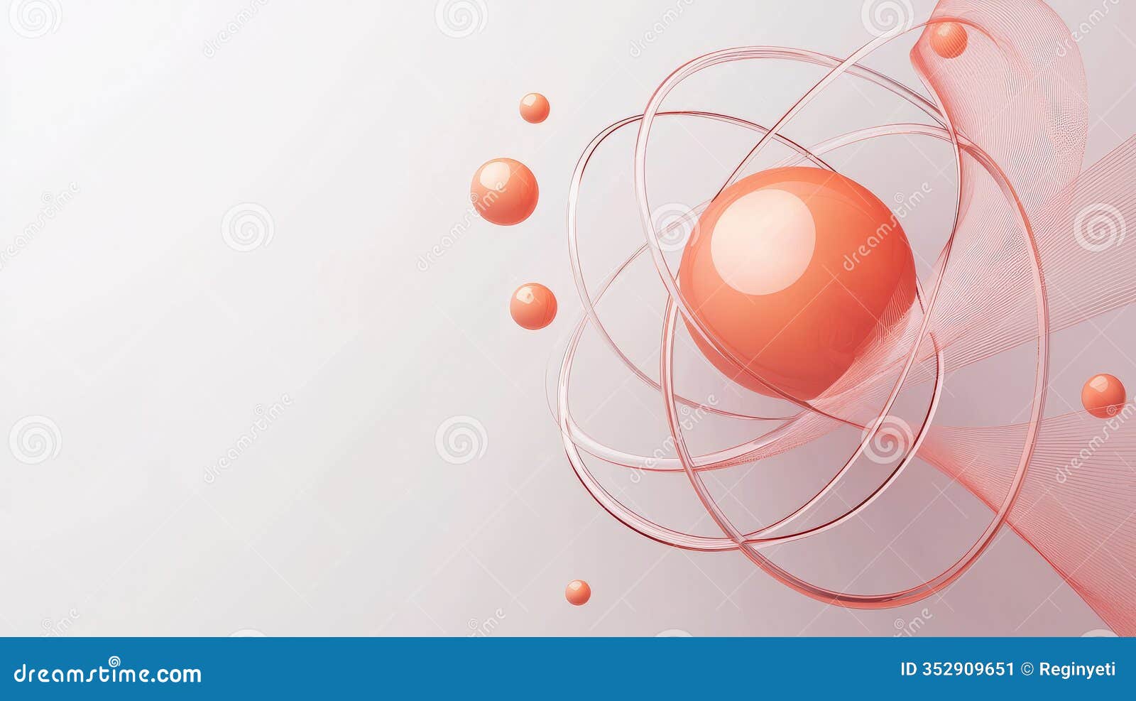 Minimalistic 3D Atomic Model Isolated on Translucent Pattern Stock ...