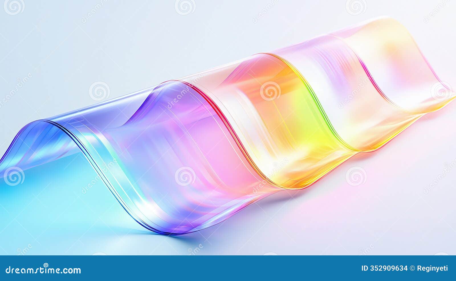 Minimalist 3D Banner with Spectrum Graph and Wave Pattern Stock ...