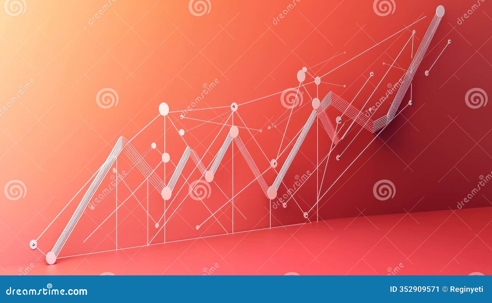 Linear Graph Chart. Thin Line Charts, Modern Statistics Graphs And ...