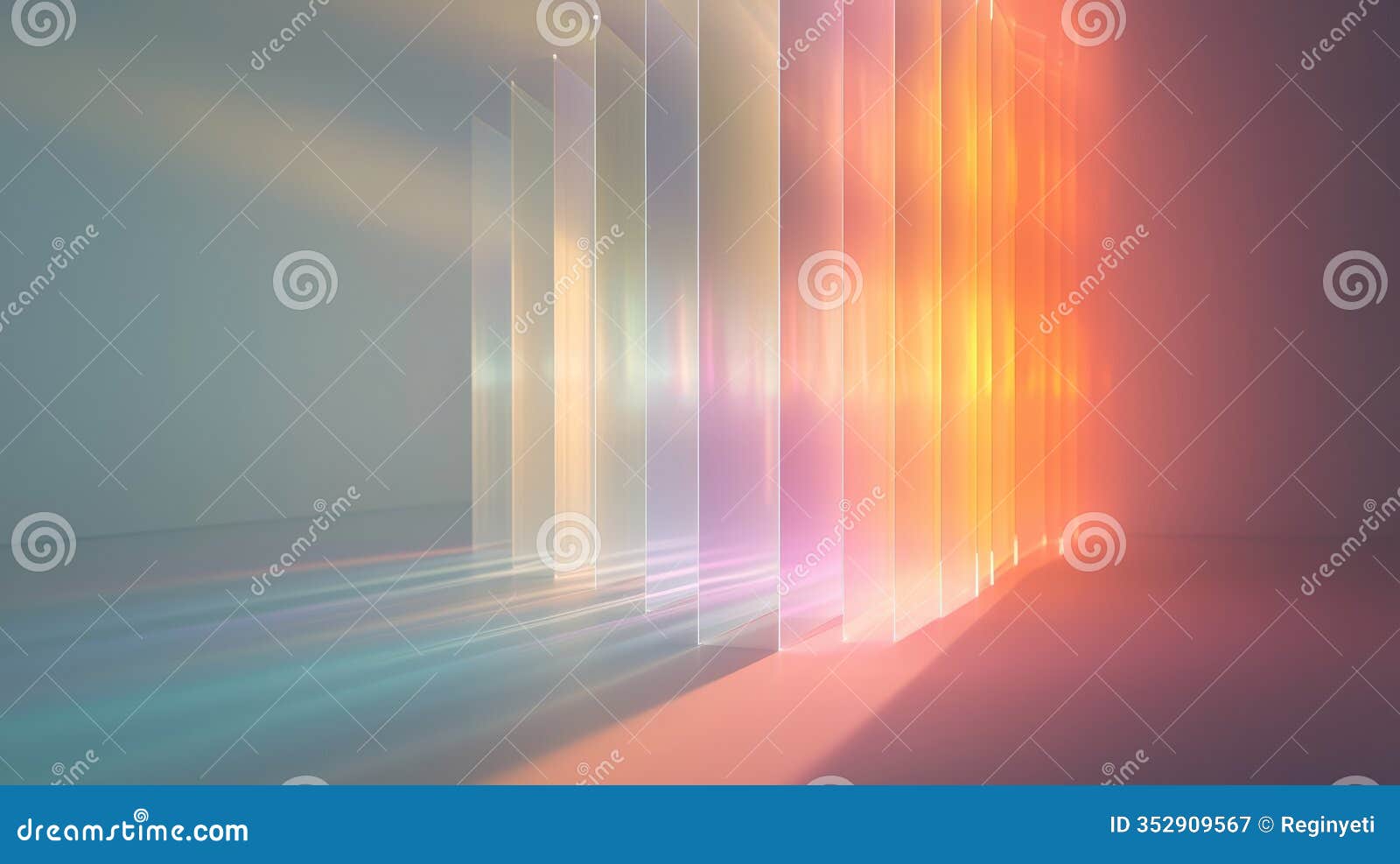 Minimalistic 3D Banner with Spectral Indicator and Wave Pattern Stock ...