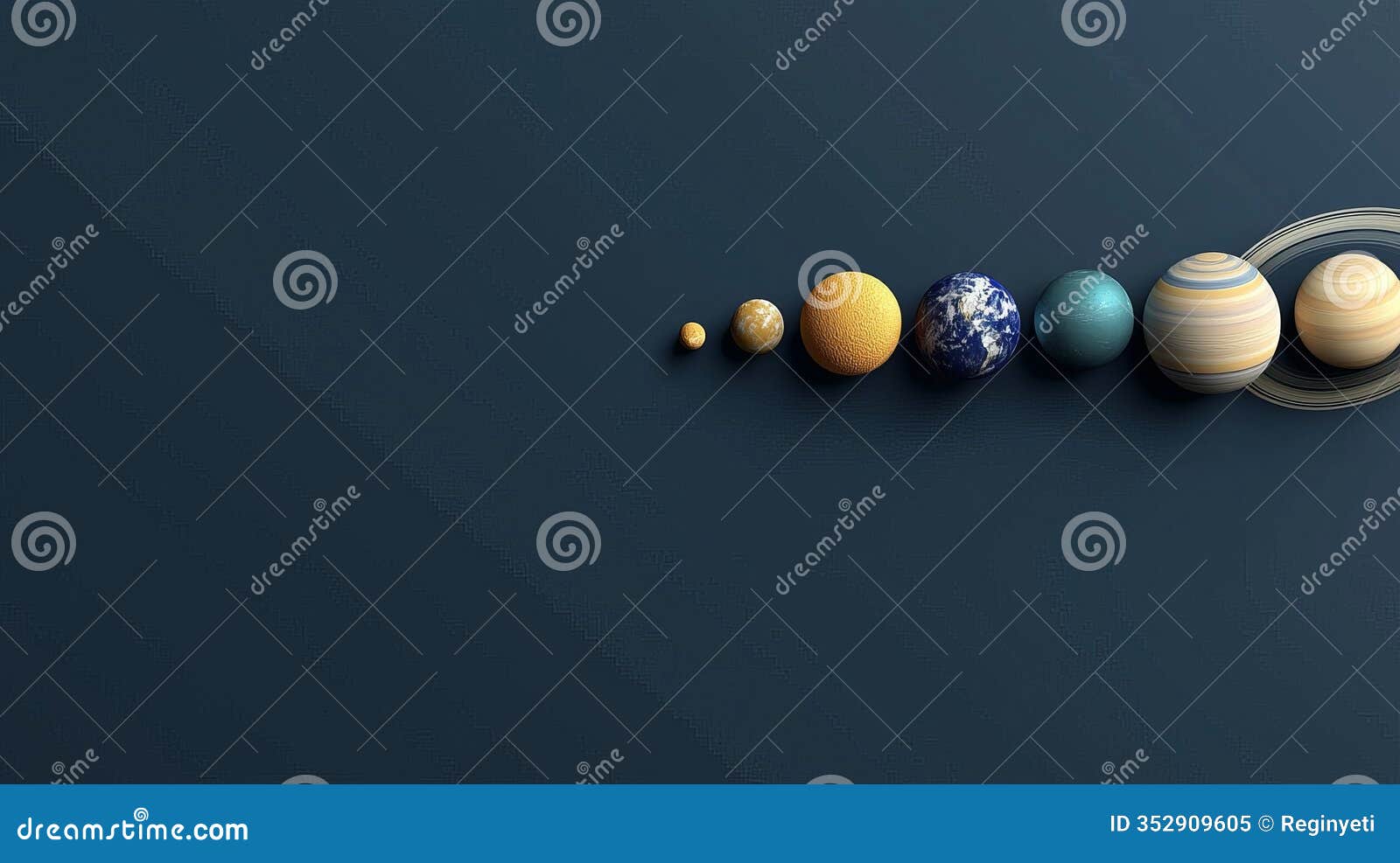 Isolated 3D Solar System Model with Minimalist Design Elements Stock ...