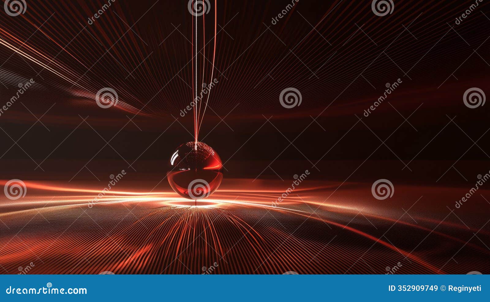 Minimalistic 3D Physics Banner with Simple Pendulum Illustration Stock ...