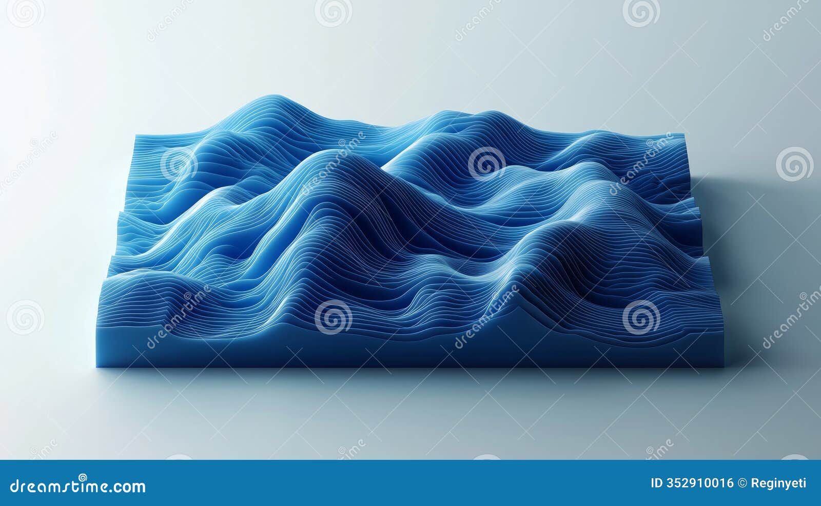 Ocean Current Model on Minimalist 3D Isolated Background Stock ...