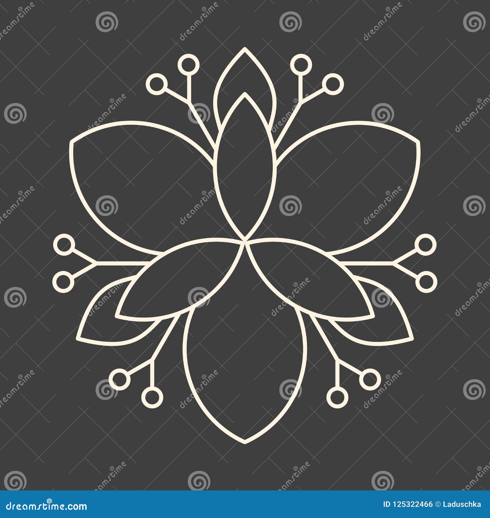 Minimalism Linear Flower Vector Art Stock Vector - Illustration of ...