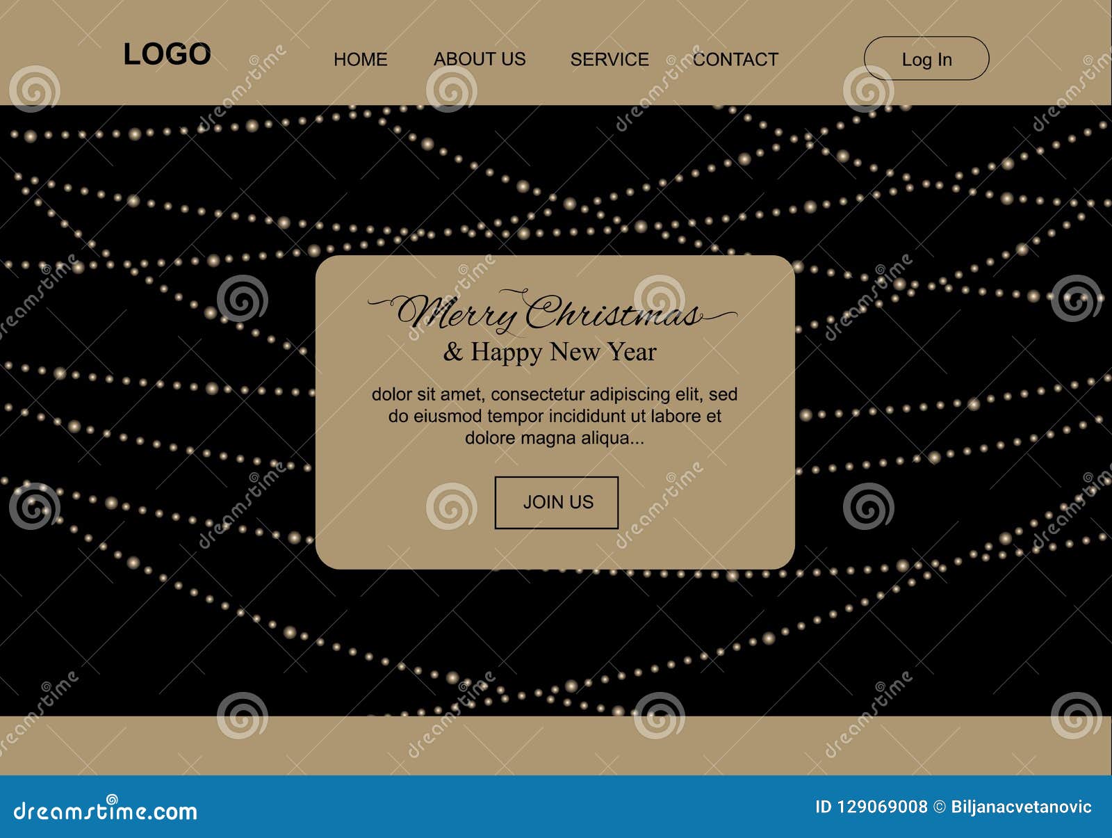 Party lights strings stock vector. Illustration of header - 129069008