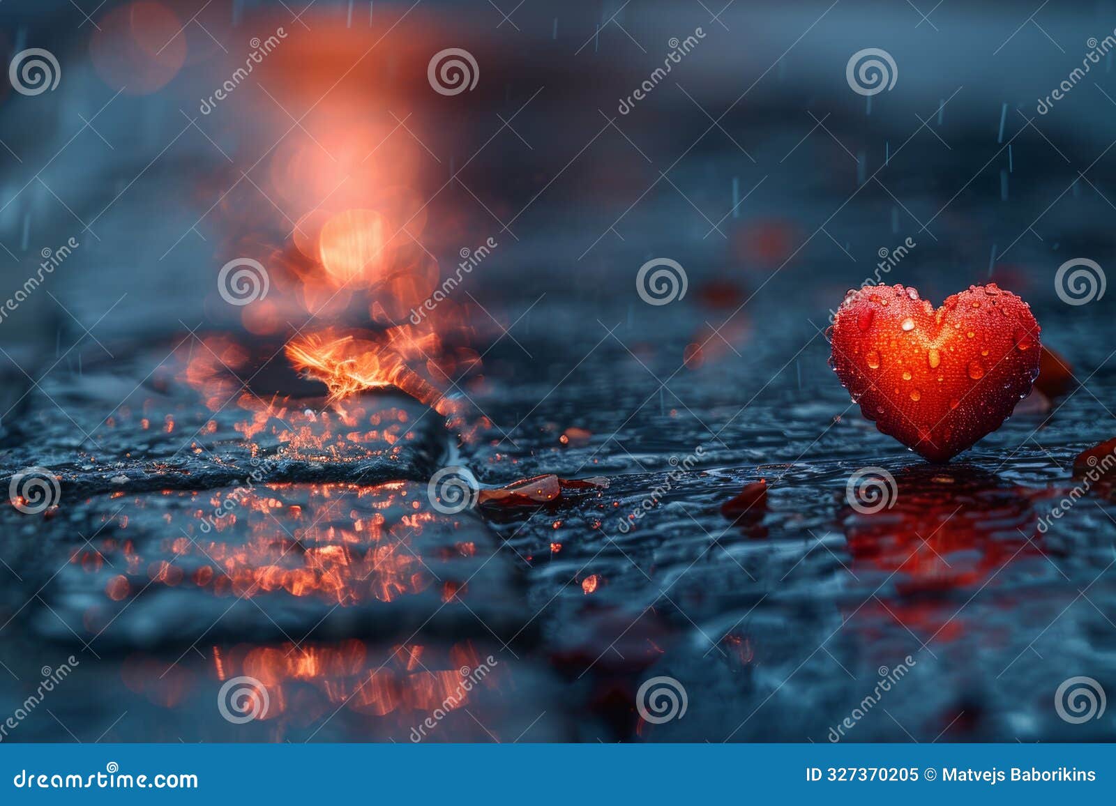 Minimalist Abstract Background with Small Medium Light Red Heart Symbol ...