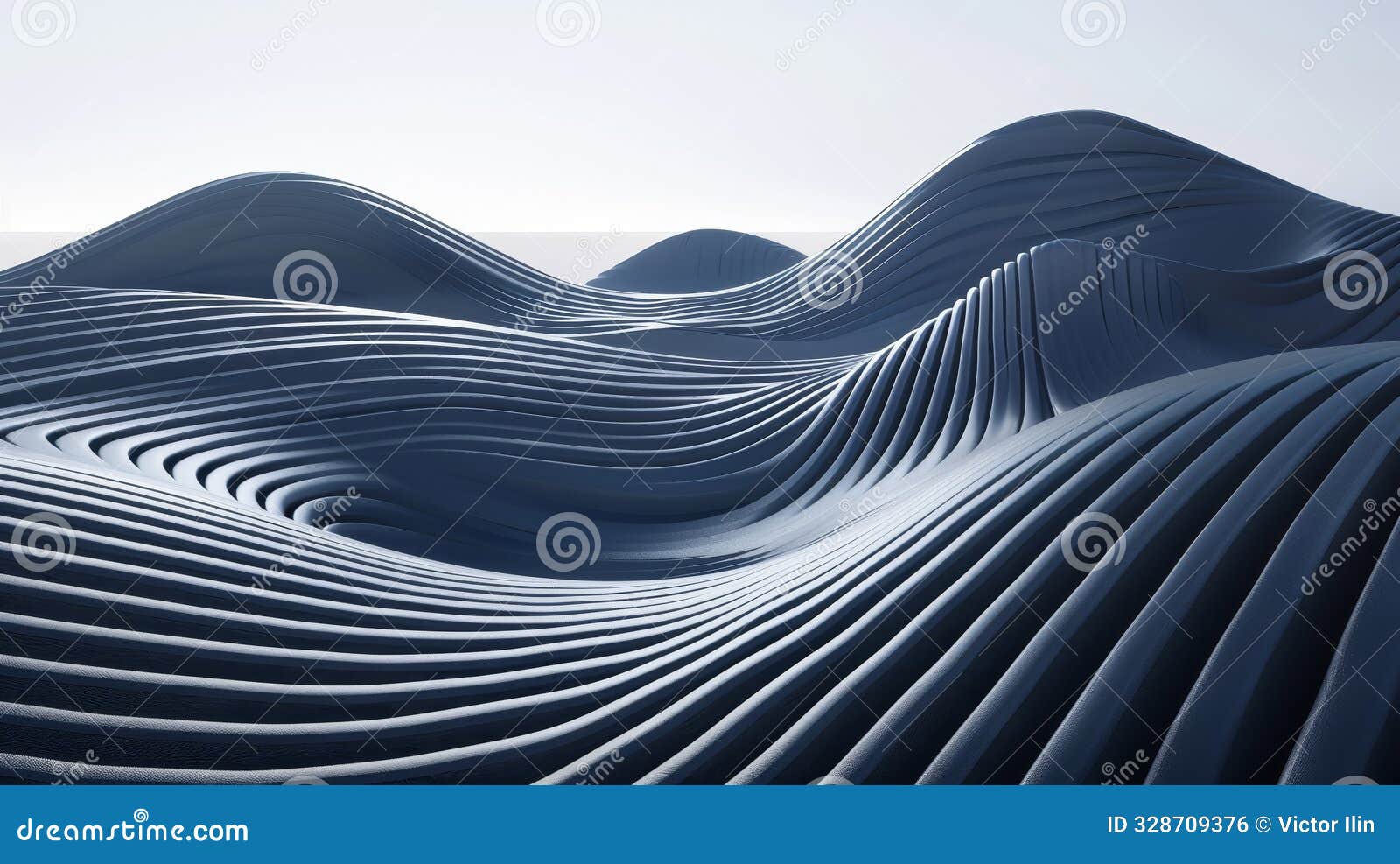 Minimalist Abstract with Black Lines and Shapes on Dark Blue, Sharp ...