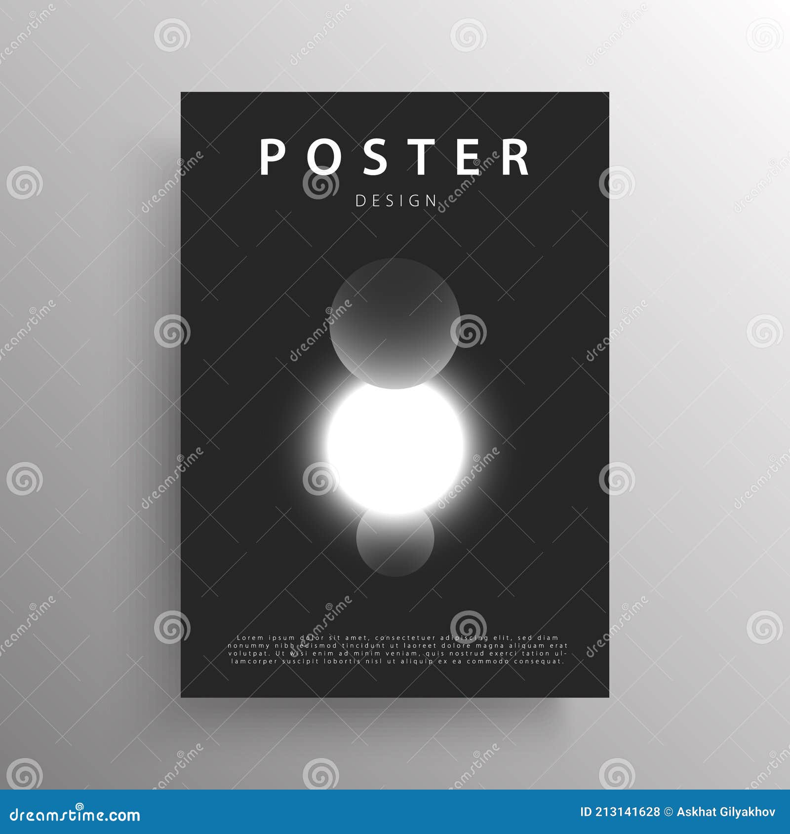 Minimalist Abstract Black and White Outer Space Design for the Poster ...