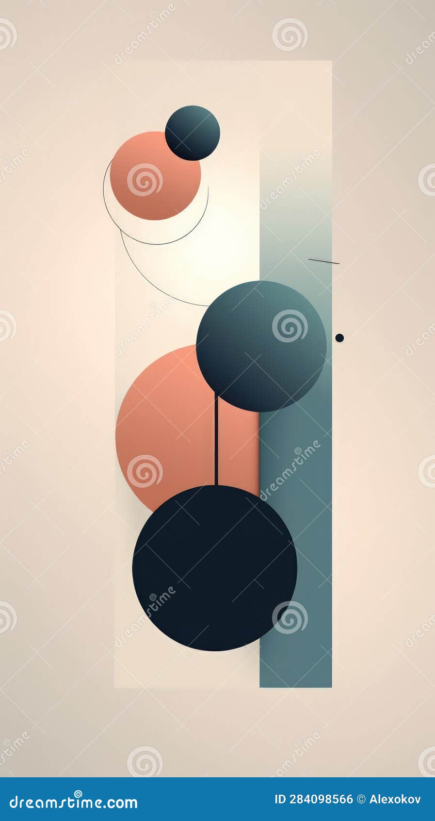 Minimalist Abstract Composition with Clean Geometric Shapes AI ...