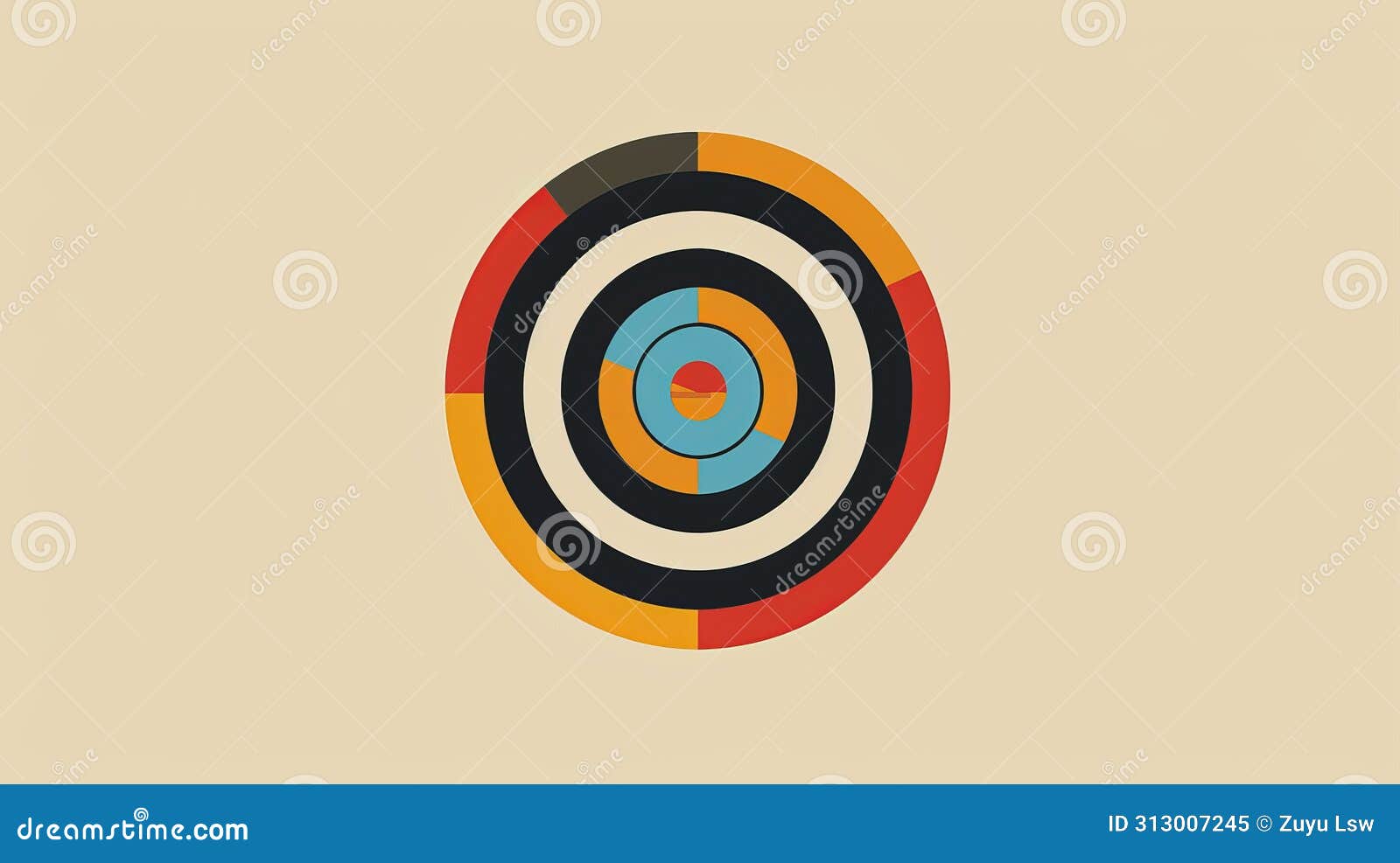 Modern Abstract Geometric Target Design Stock Illustration ...