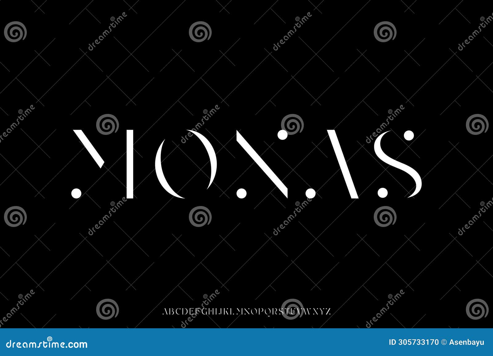 Minimalist Abstract Decorative Sans Serif Display Font Vector. Creative ...