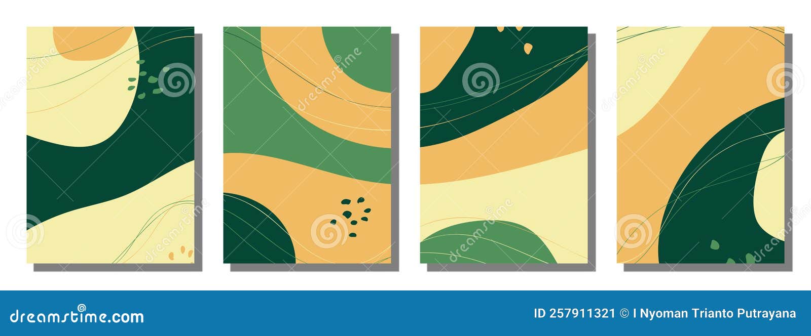 Minimalist Abstract Hand Drawn Set Background. Stock Vector ...