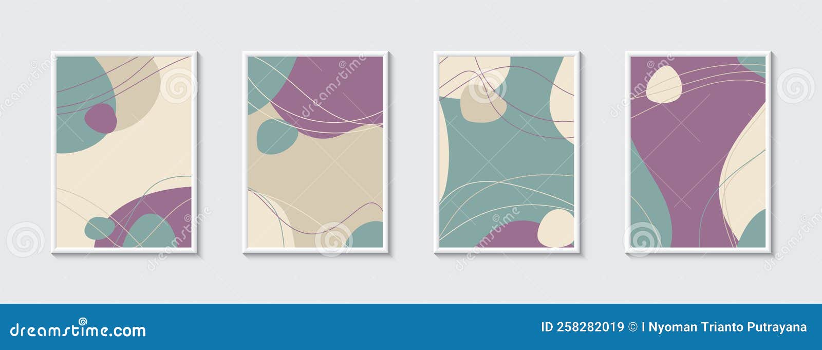 Minimalist Abstract Hand Drawn Set Background. Stock Vector ...