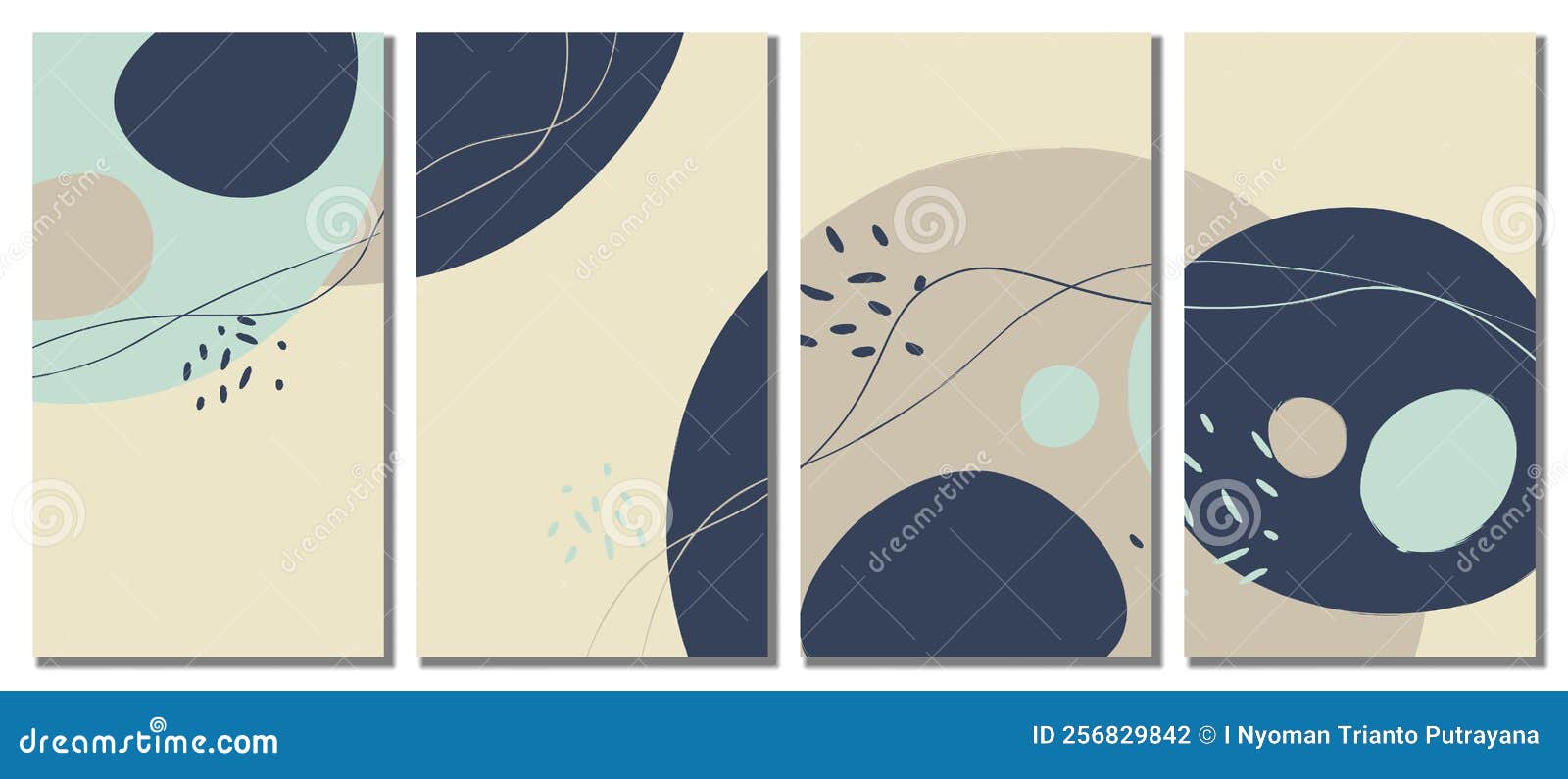 Minimalist Abstract Hand Drawn Set Background. Stock Vector ...