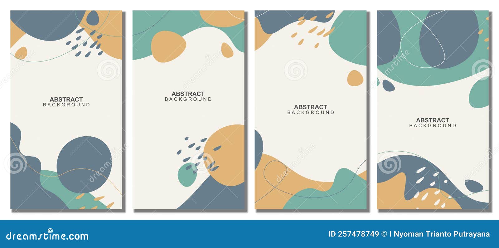 Minimalist Abstract Hand Drawn Set Background Stock Vector ...