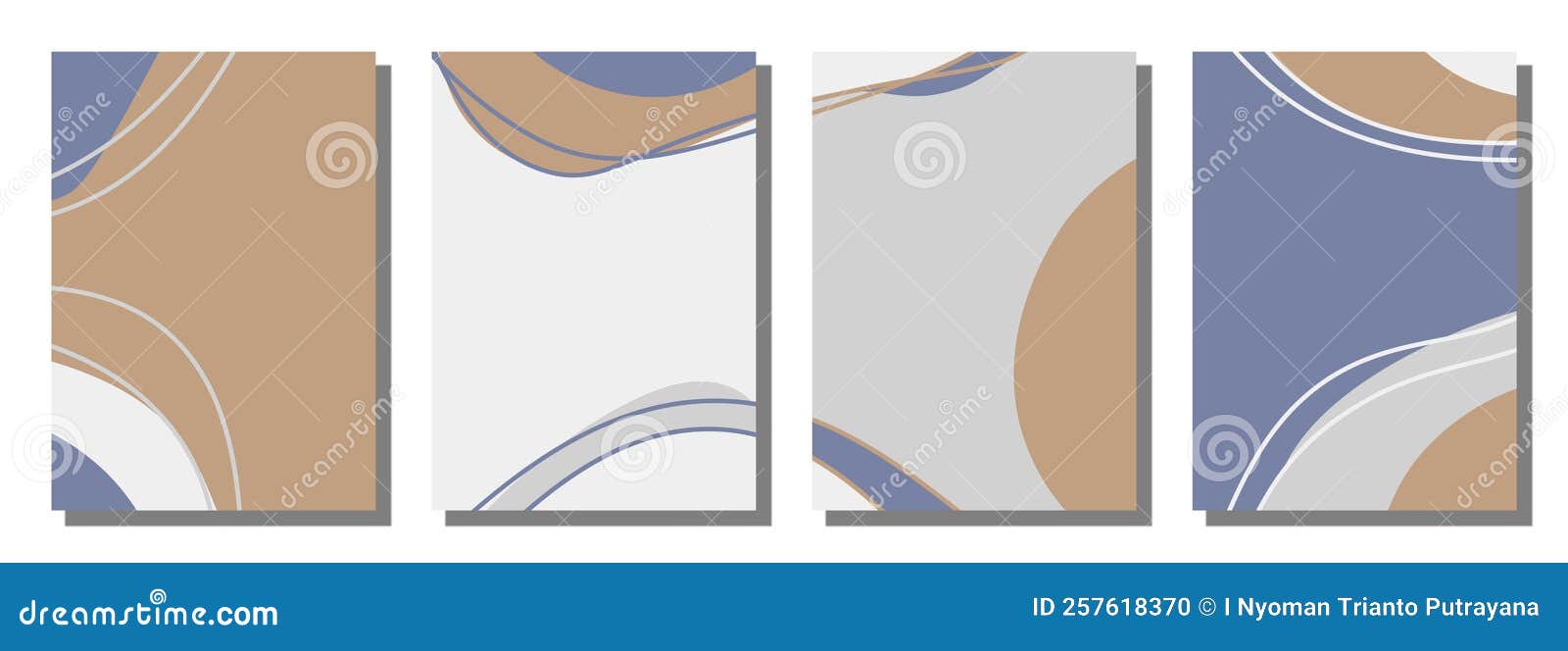 Minimalist Abstract Hand Drawn Set Background. Stock Vector ...