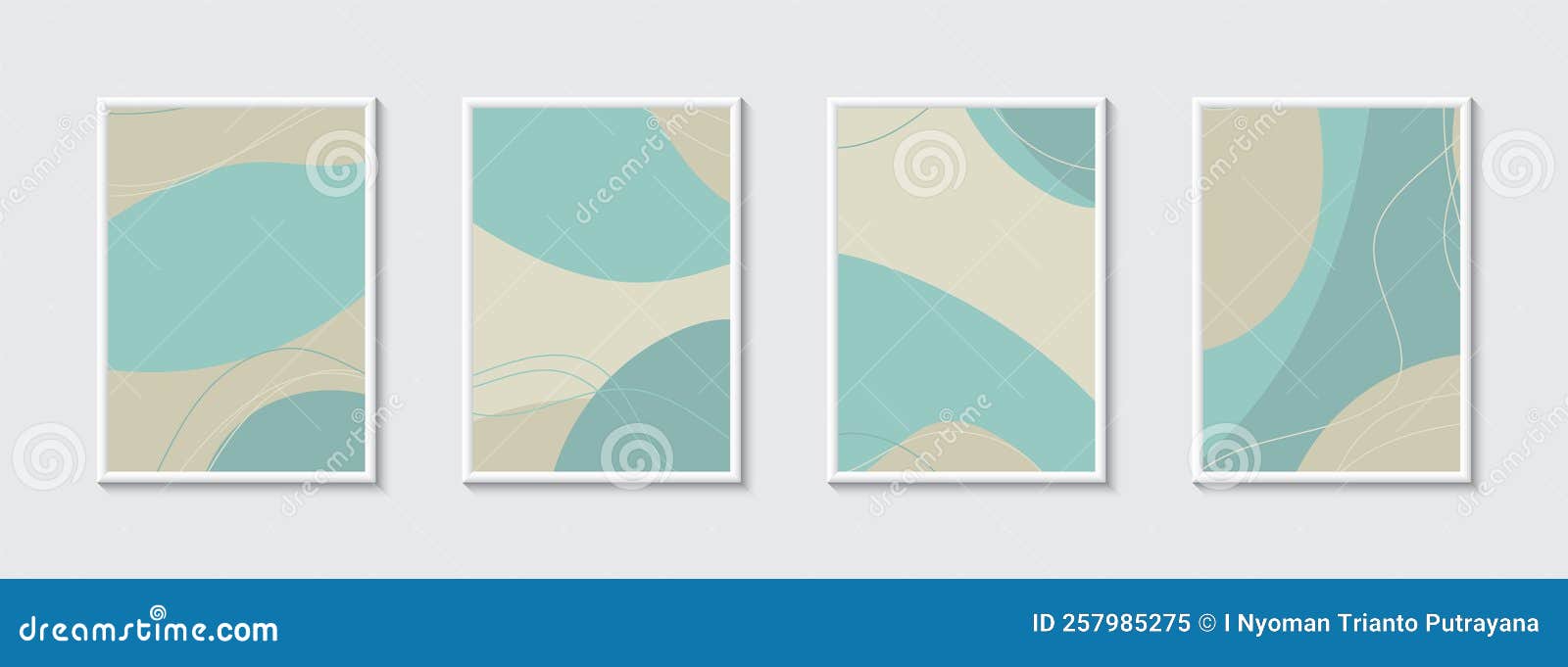 Minimalist Abstract Hand Drawn Set Background. Stock Vector ...