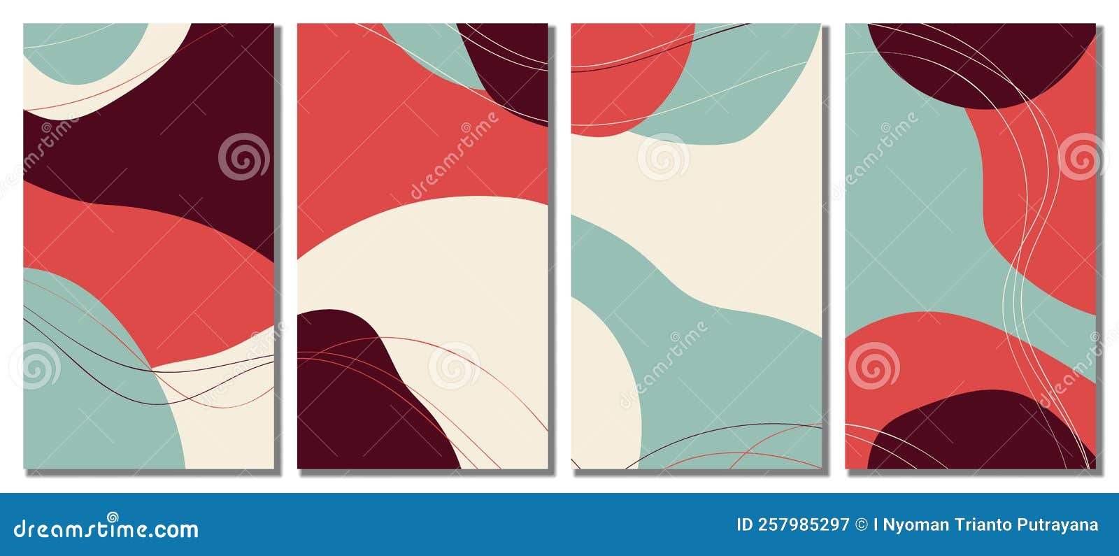 Minimalist Abstract Hand Drawn Set Background. Stock Vector ...