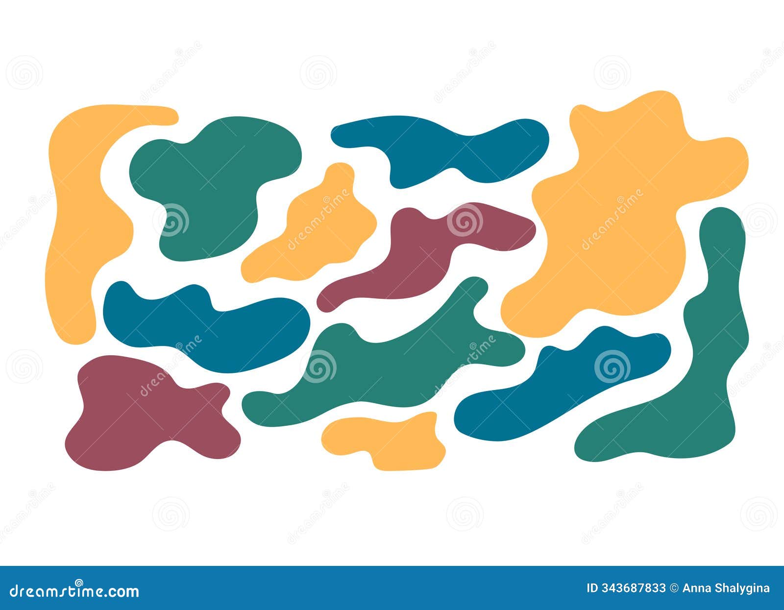 Minimalist Abstract Isolated Vector Illustration. Colorful Blobs ...