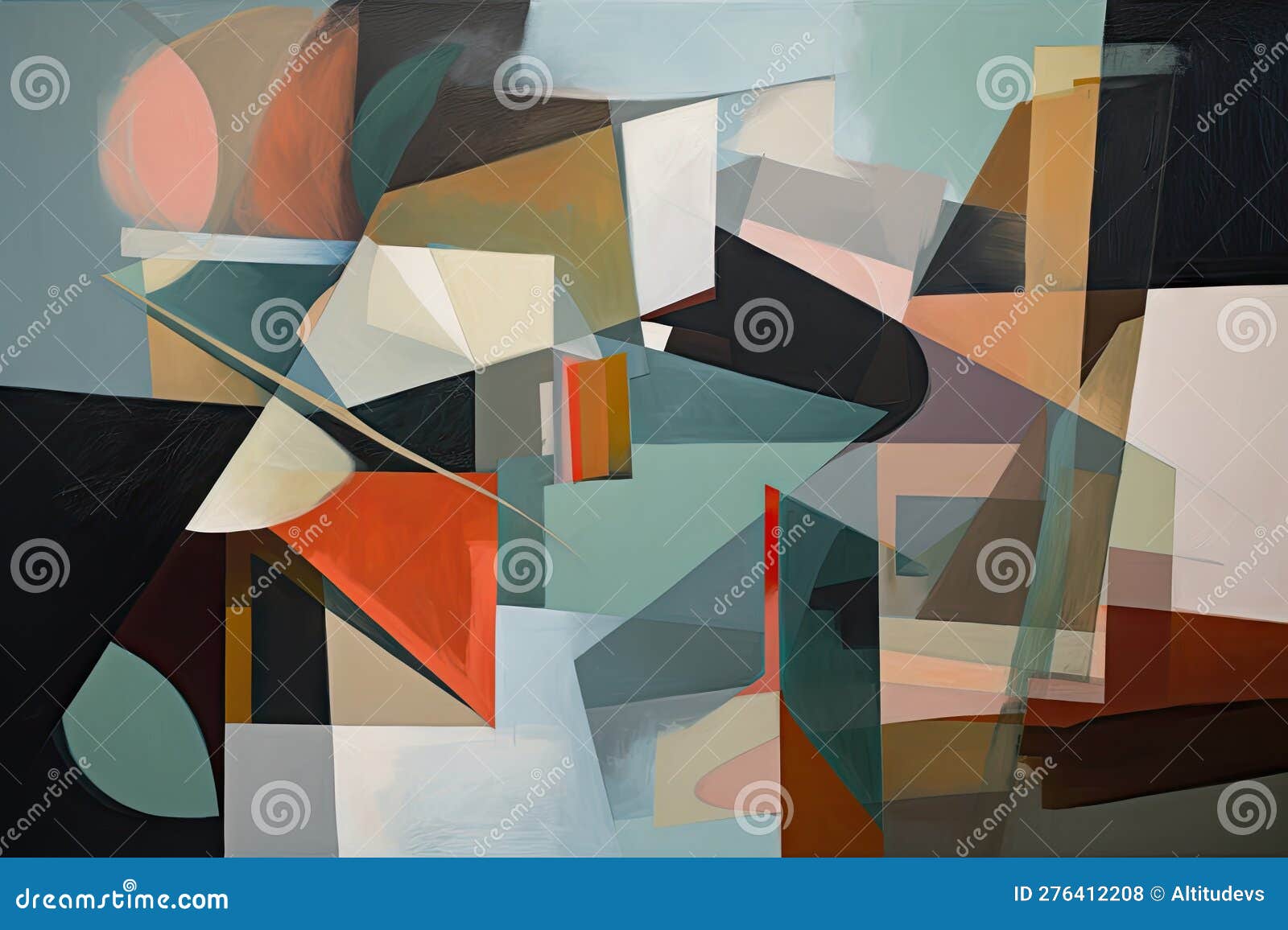 Minimalist Abstract Painting with Defined Edges and Shapes Stock ...
