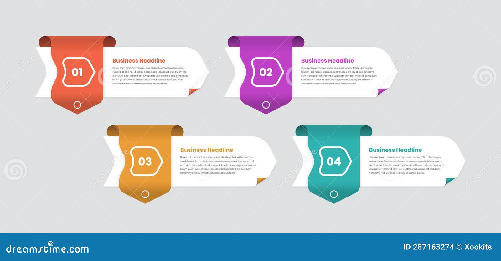 Minimalist Abstract Text Presentation Steps Infographic Template with ...