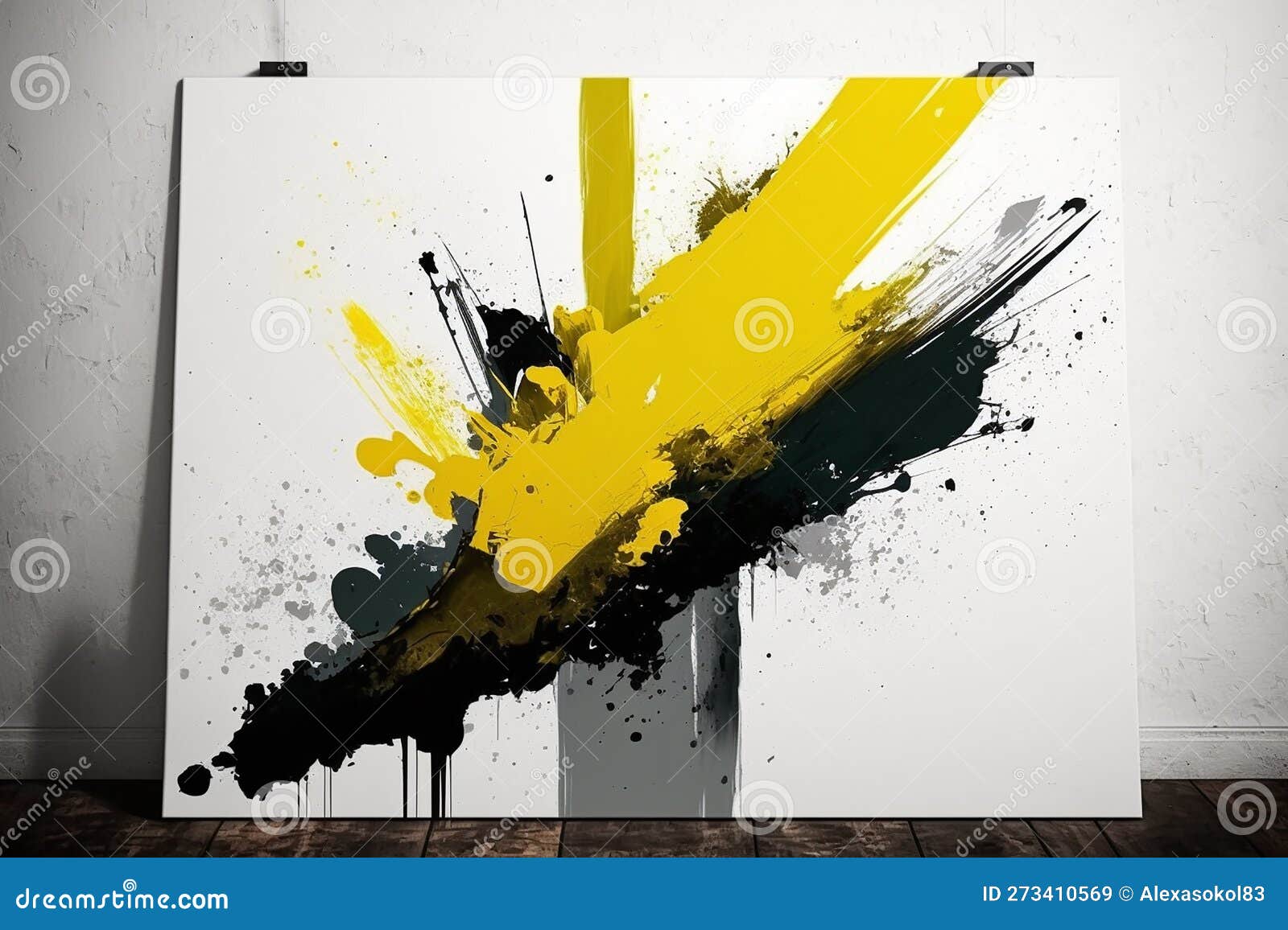 Minimalist Action Painting. Acrilic Paint Stock Illustration ...