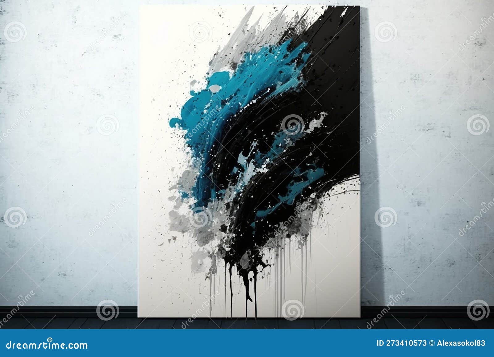 Minimalist Action Painting. Acrilic Paint Stock Image | CartoonDealer ...