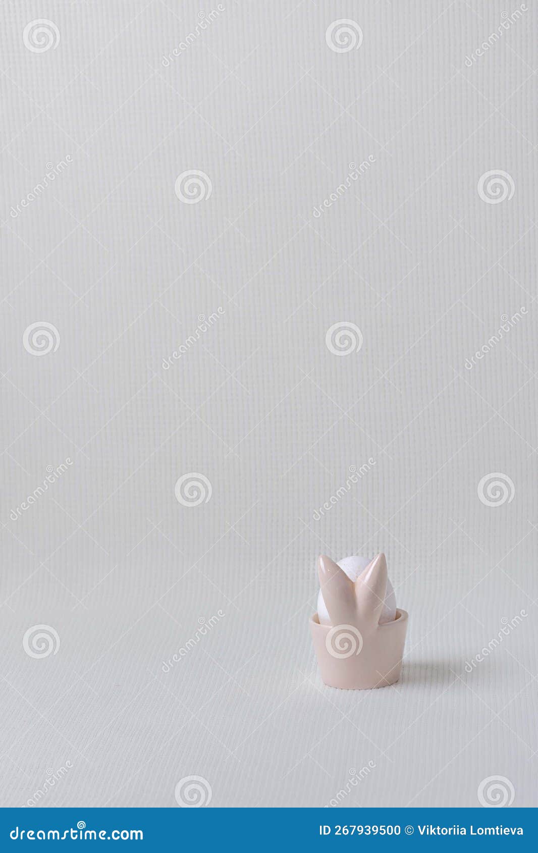 Minimalist Aesthetic Easter Holiday Background with Egg Stand and an ...