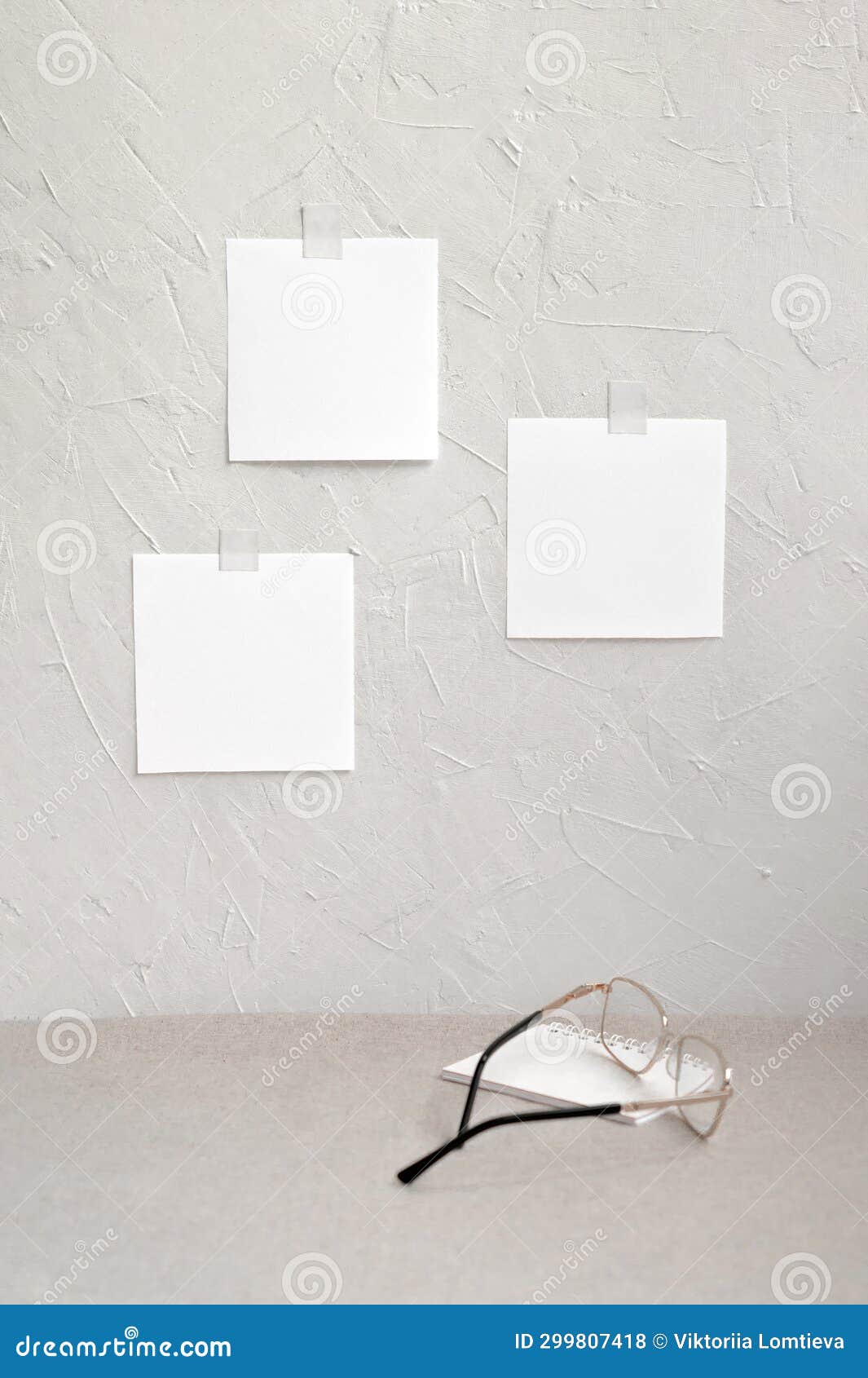 Minimalist Aesthetic Home Workspace, Desktop with Eyeglasses and ...