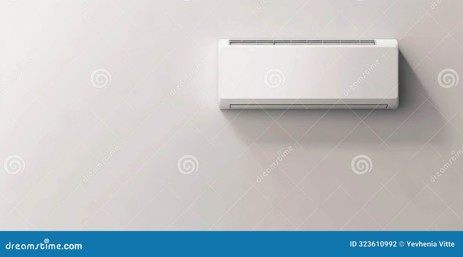 Minimalist Air Conditioner Unit on White Wall. Generative Ai Stock ...