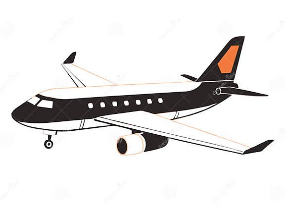 Minimalist Airplane Vector on White Background Stock Vector ...
