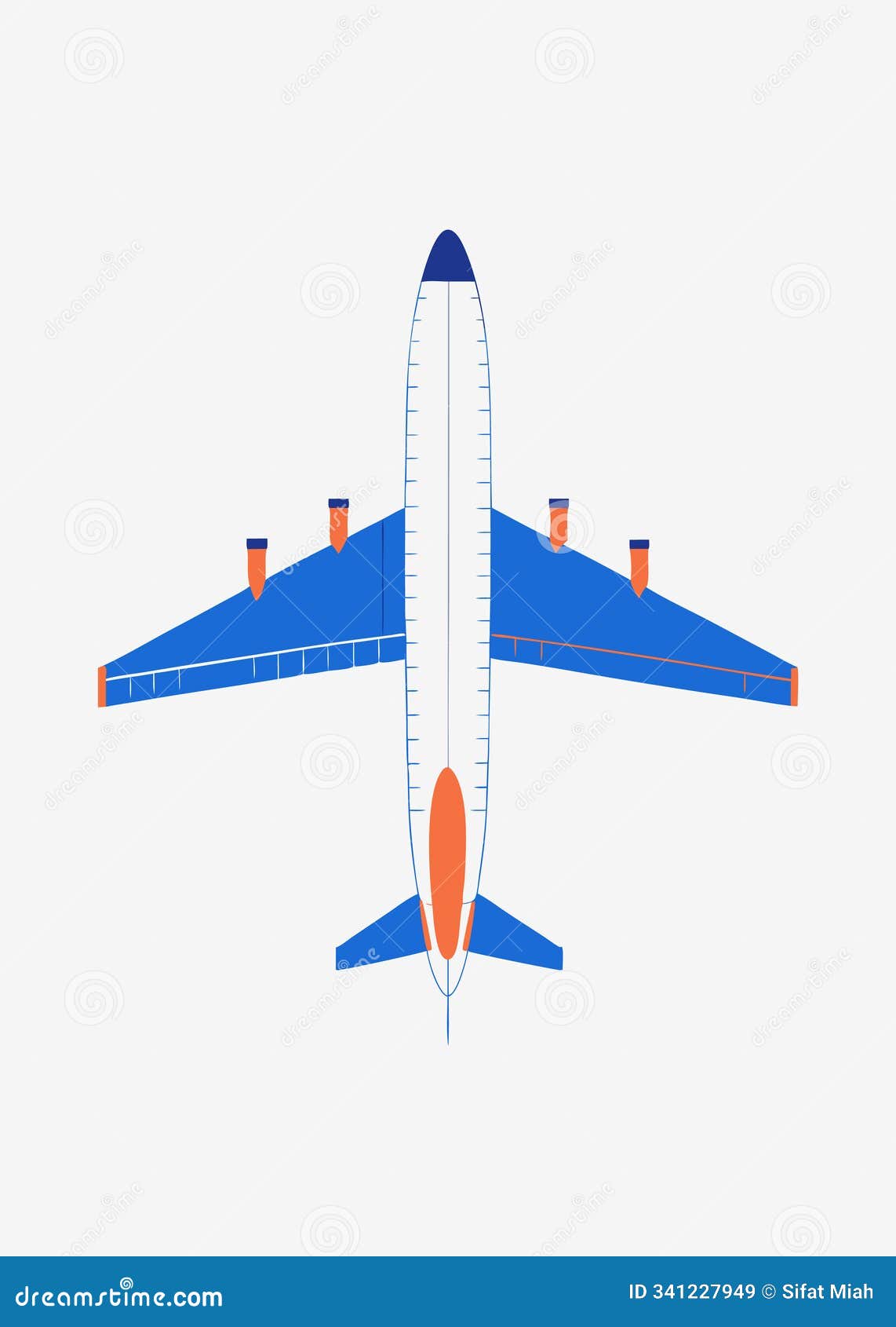 Minimalist Airplane Vector on White Background Stock Vector ...