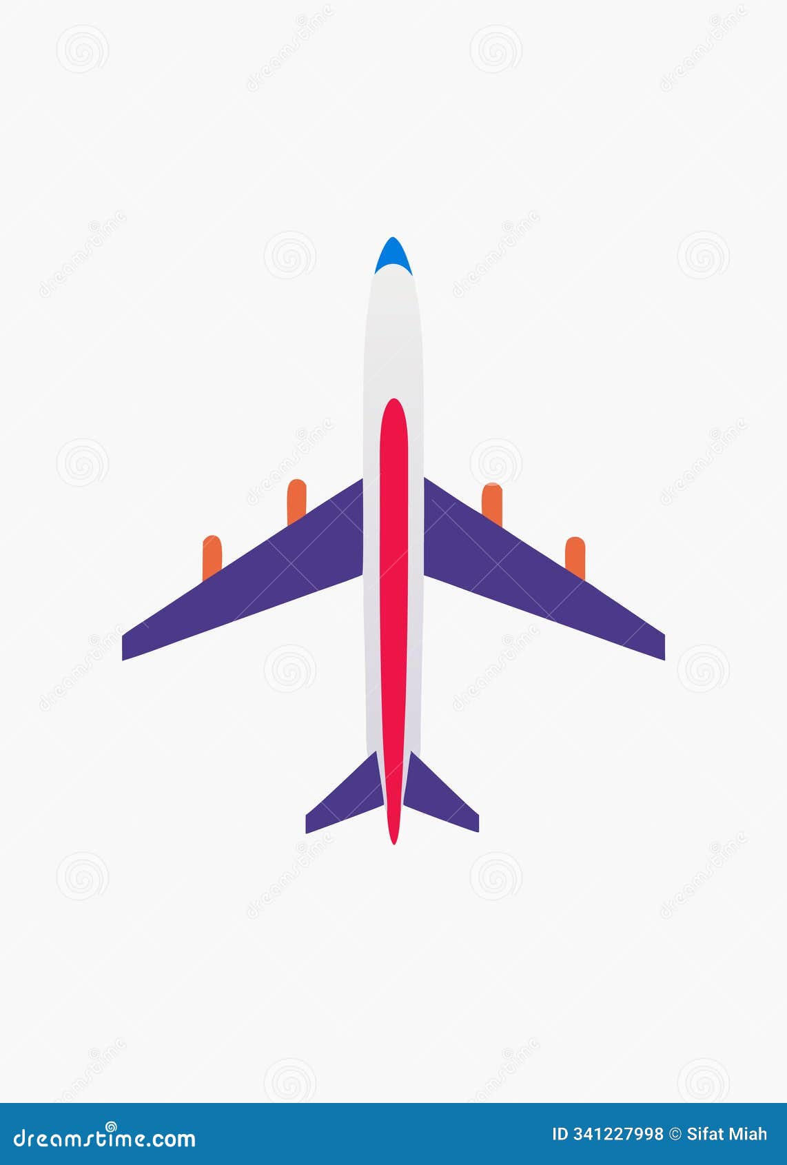Minimalist Airplane Vector on White Background Stock Vector ...