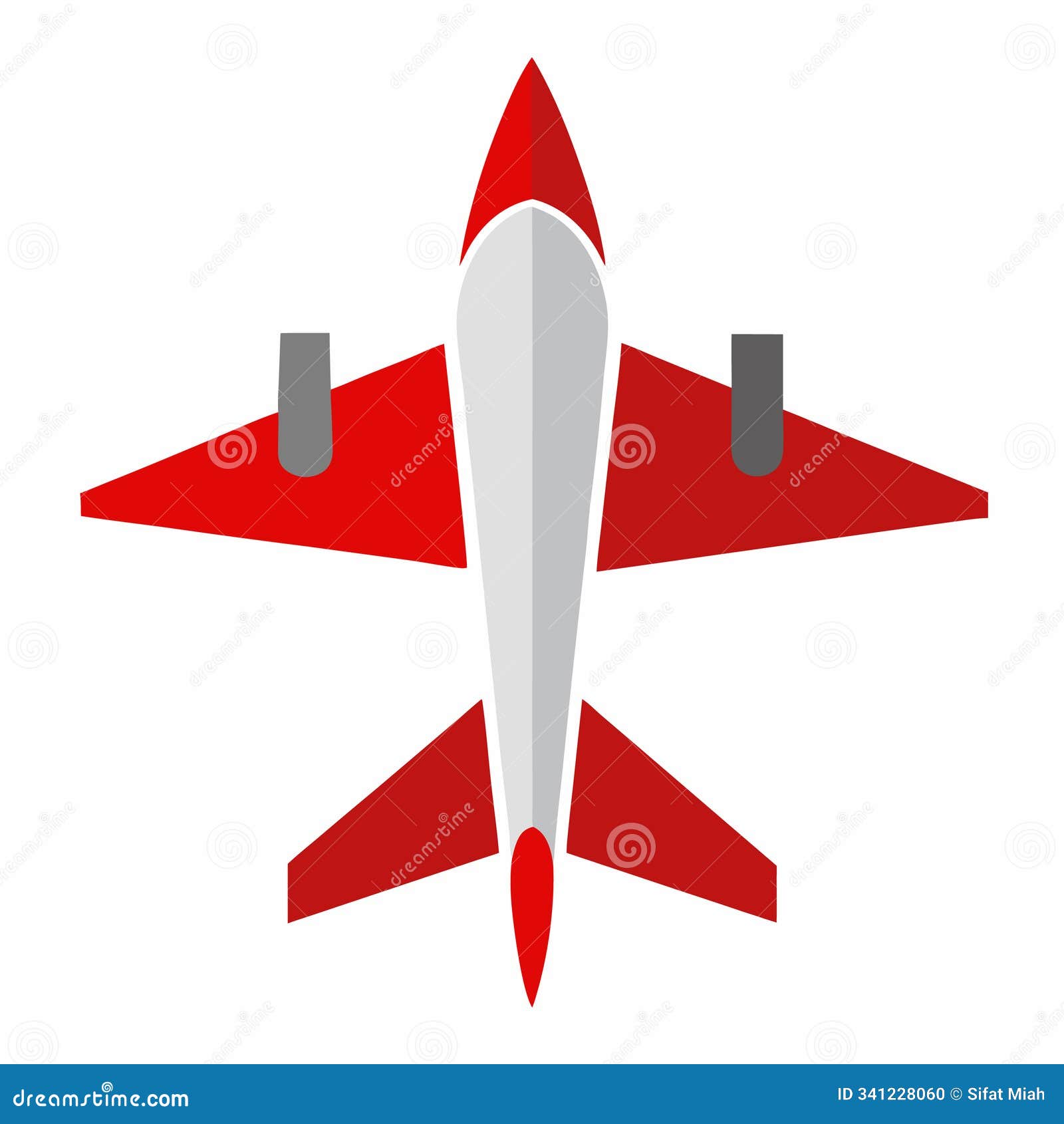 Minimalist Airplane Vector on White Background Stock Vector ...
