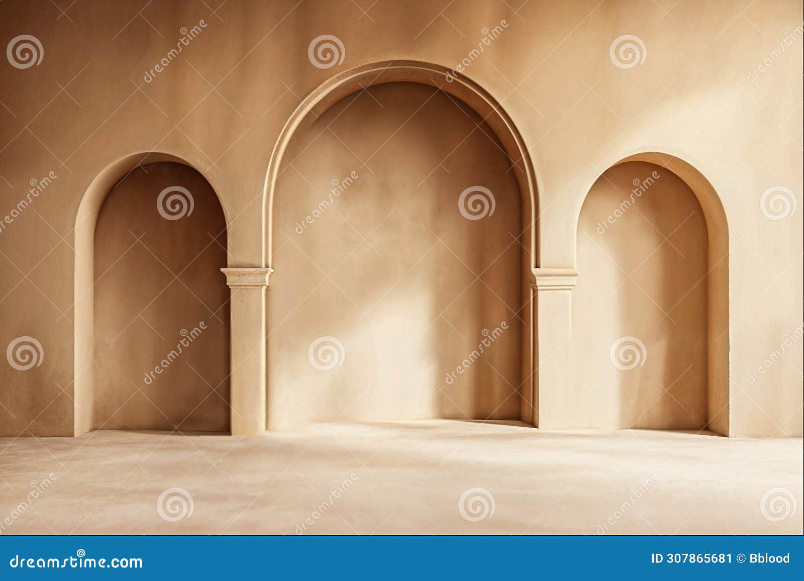 Minimalist Arched Architecture in Earth Tones Stock Image - Image of ...