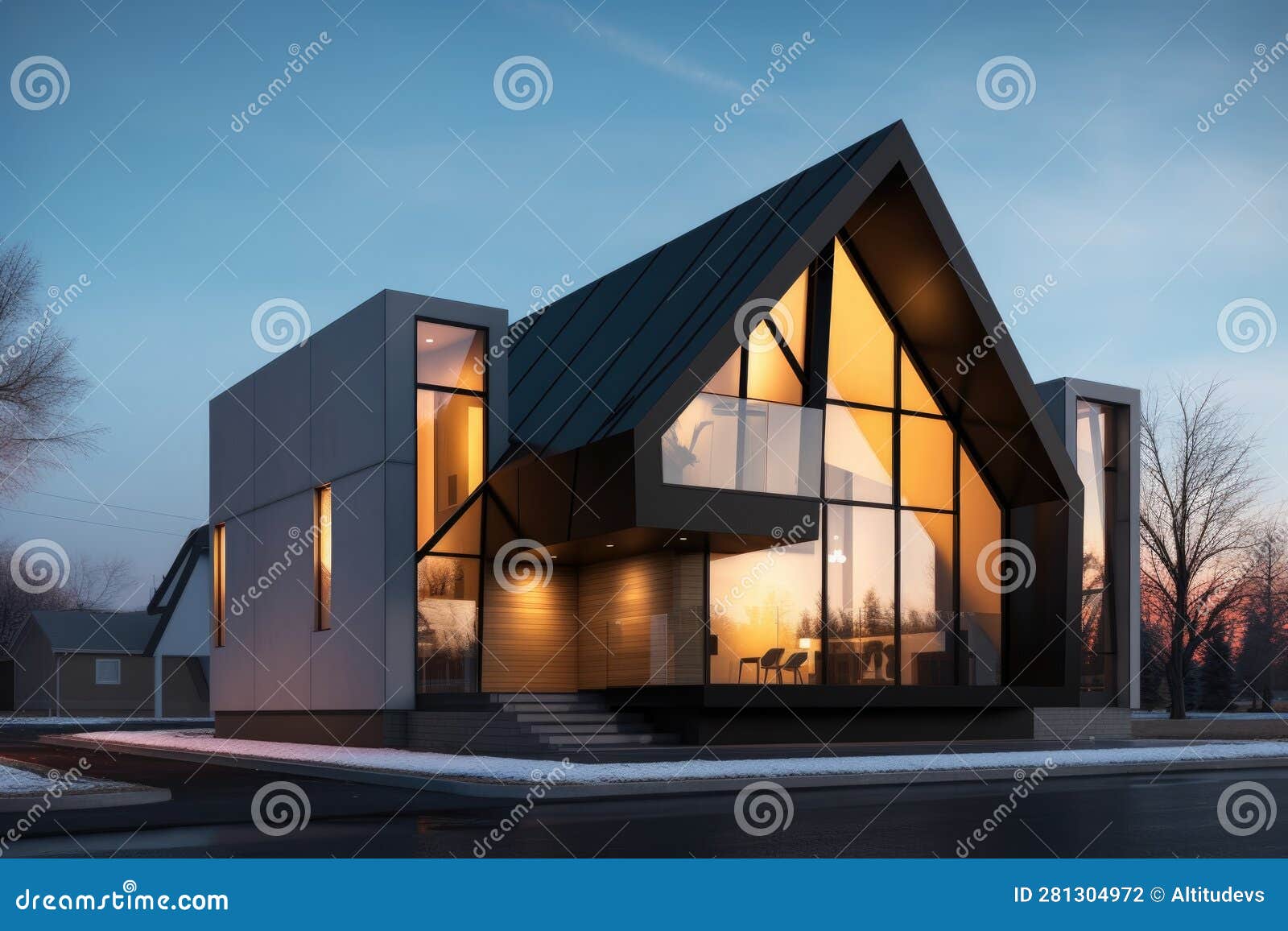 Minimalist Architectural Design with Bold Geometric Shapes Stock ...