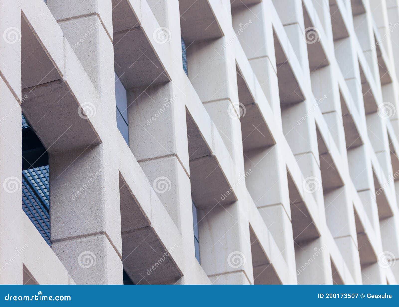 Minimalist Architectural Perspective. the Facade of an Office Building ...