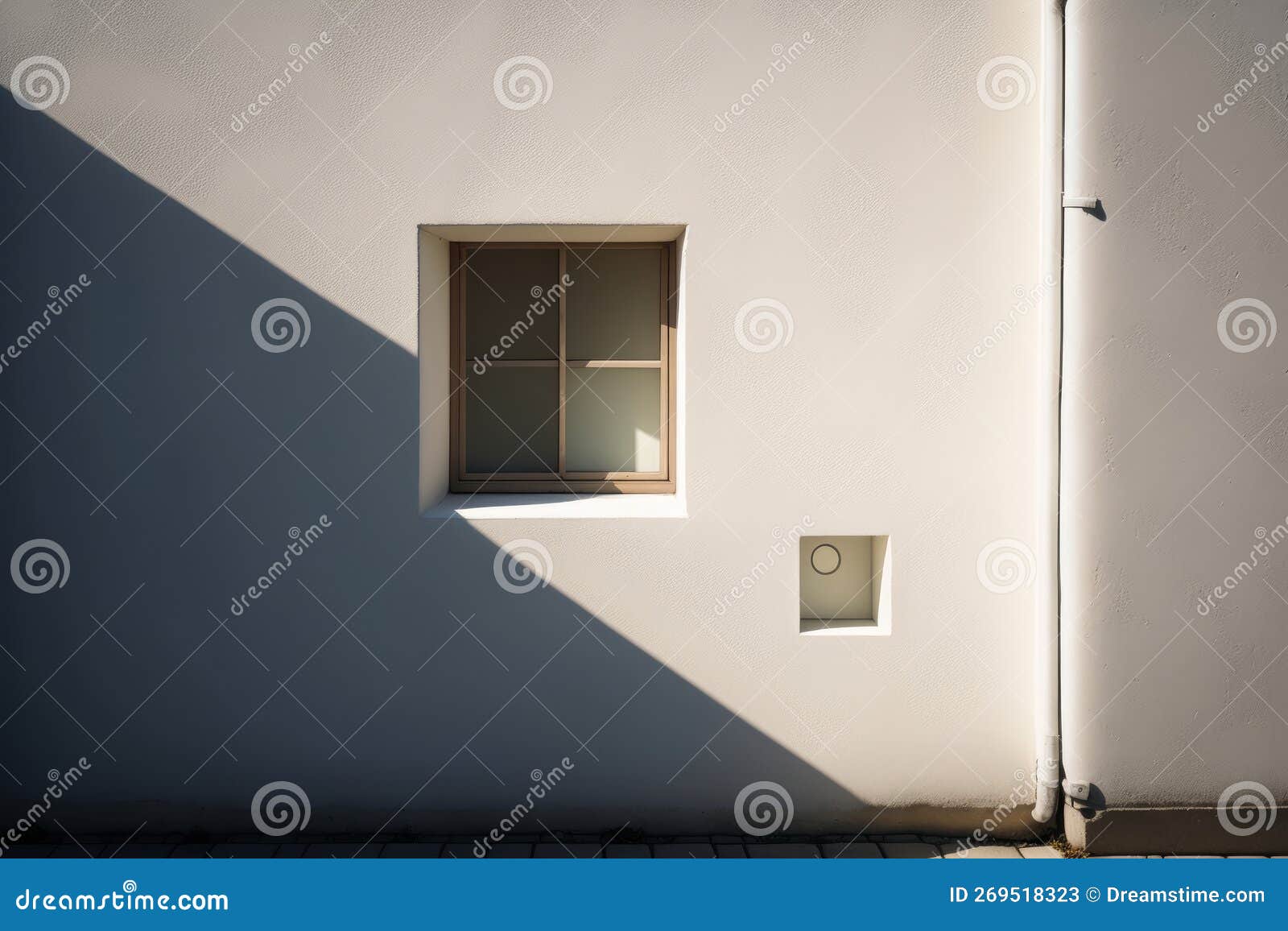 Simple Window of the House Visible from the Outside Stock Image - Image ...