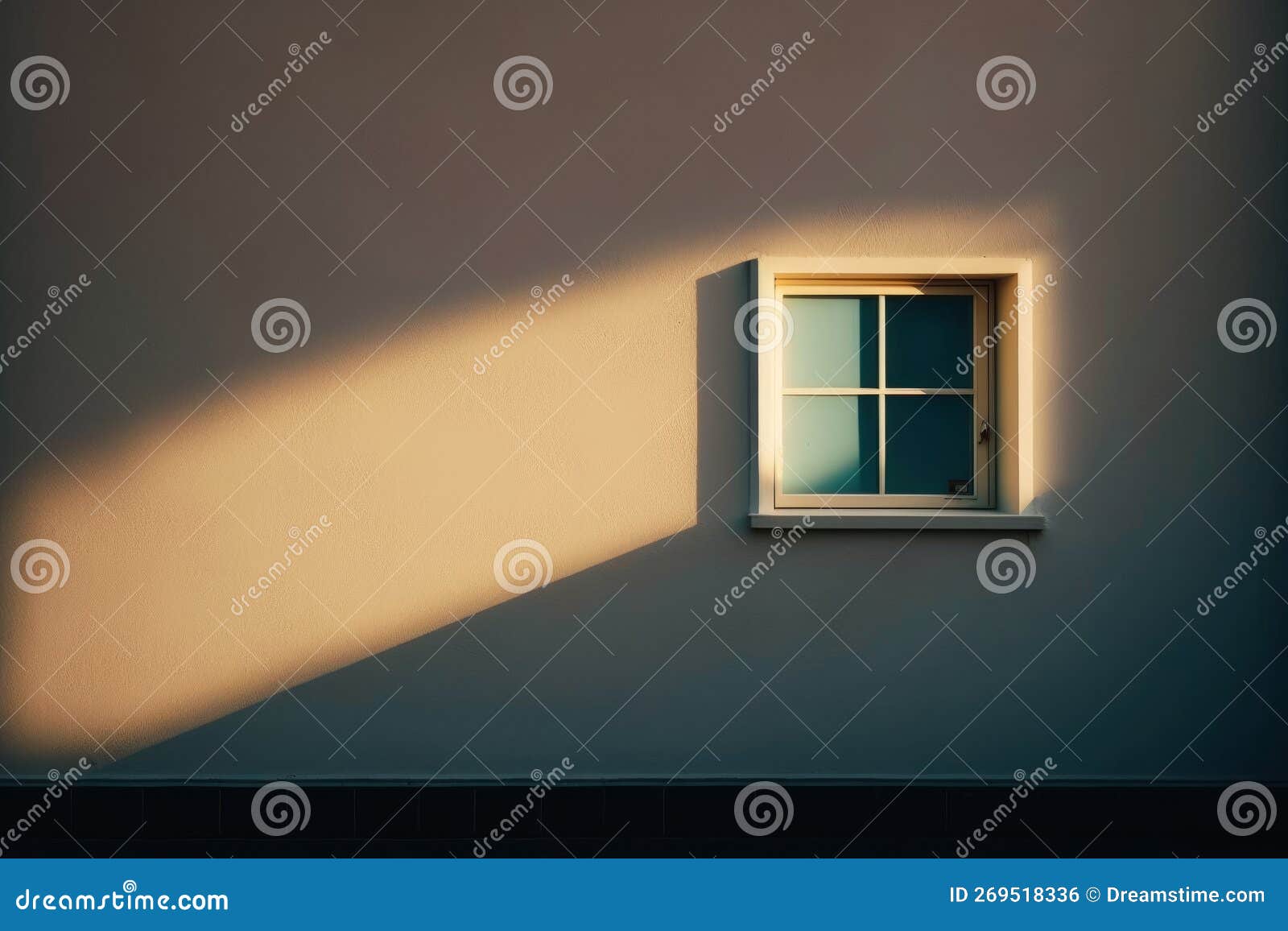 Simple Window of the House Visible from the Outside Stock Photo - Image ...