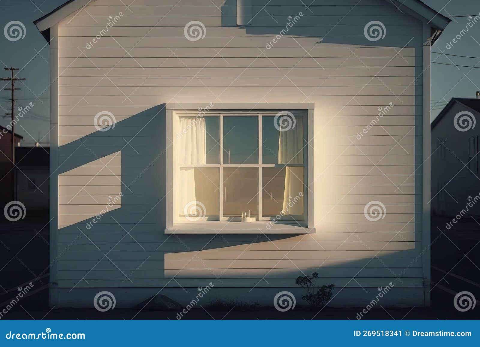 Simple Window of the House Visible from the Outside Stock Illustration ...