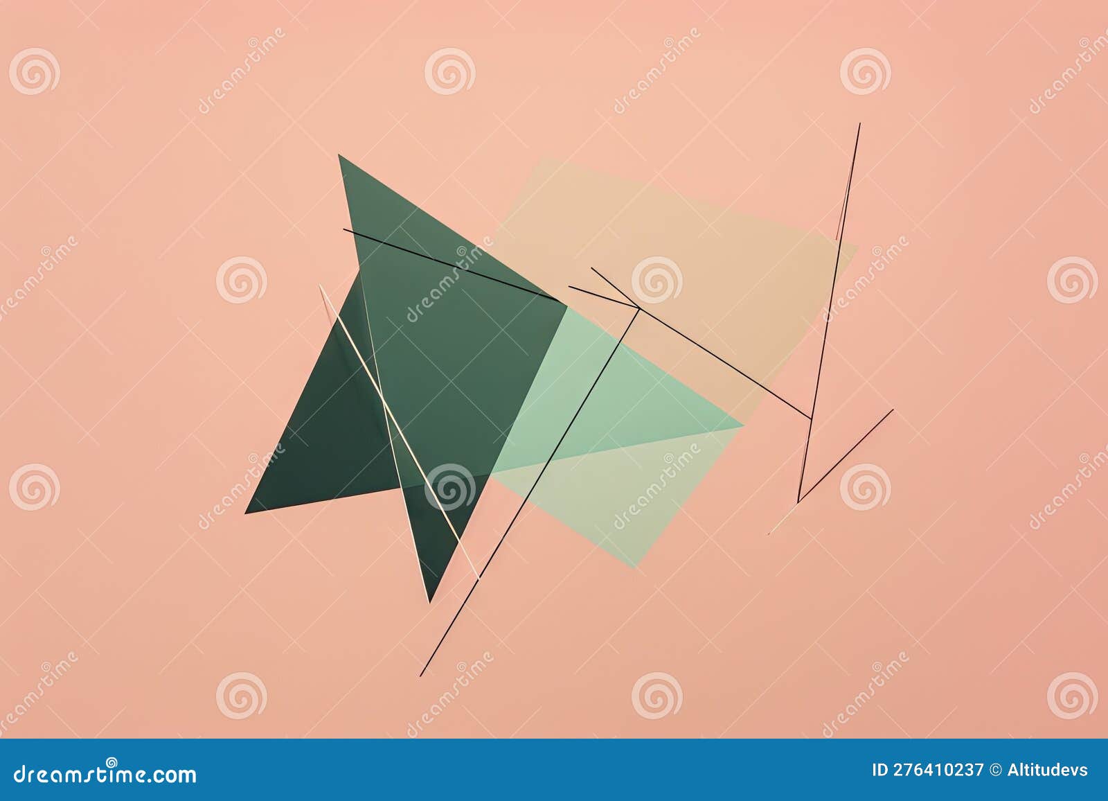 Minimalist Art Piece Made of Basic Geometric Shapes and Lines Stock ...